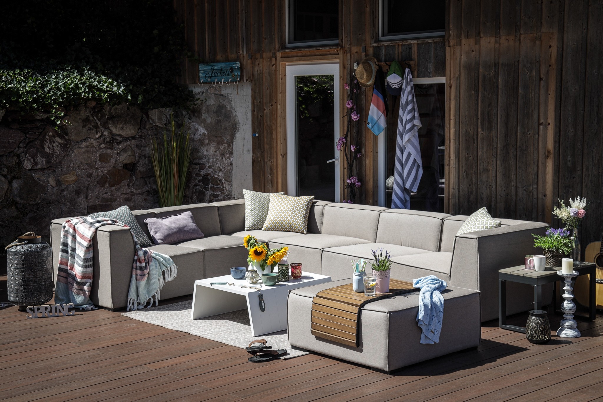 Outdoor Lounge - Amy - Allwetter Lounge - sandbraun